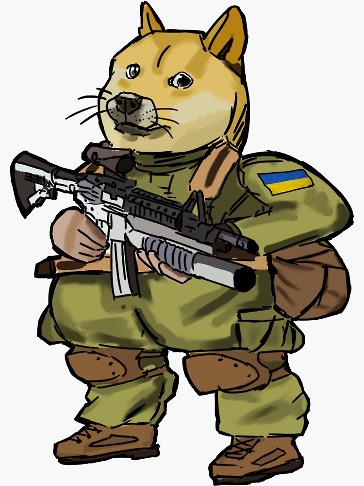 "War Doge cartoon" Sticker for Sale by NoPainnoBrain | Redbubble