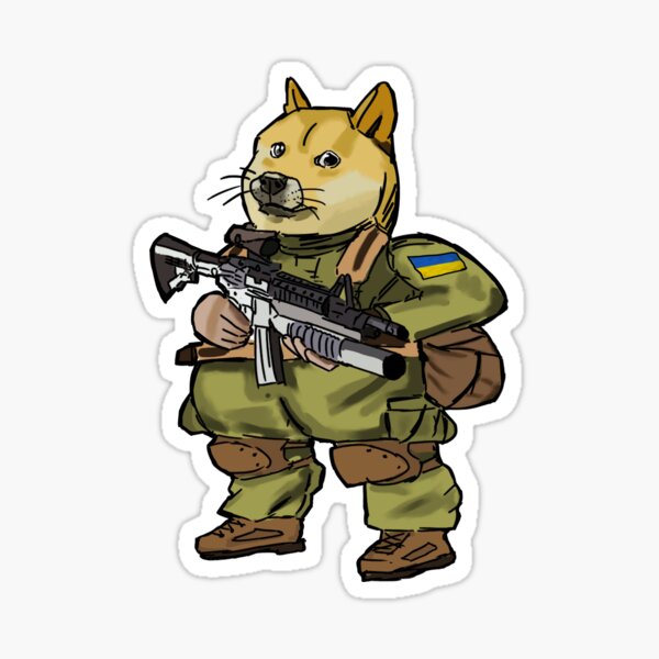 "War Doge cartoon" Sticker for Sale by NoPainnoBrain | Redbubble