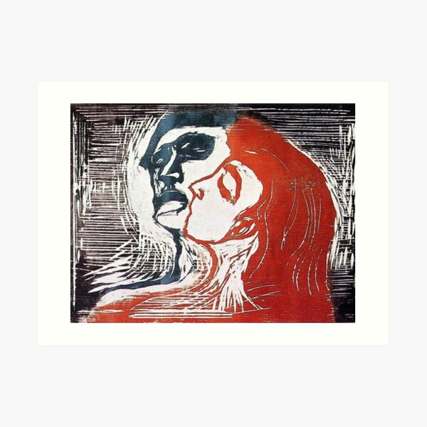 "Edvard Munch - Man and Woman I, artwork by Edvard Munch " Art Print ...