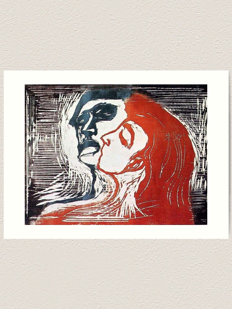 "Edvard Munch - Man and Woman I, artwork by Edvard Munch " Art Print ...