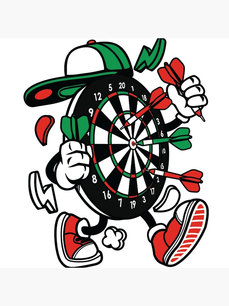 "Dartboard cartoon vector illustration" Poster by FrankfurtStyle ...