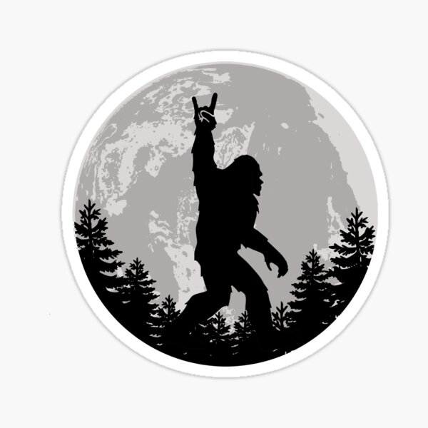 "Sasquatch forest moon" Sticker for Sale by Zoasea | Redbubble