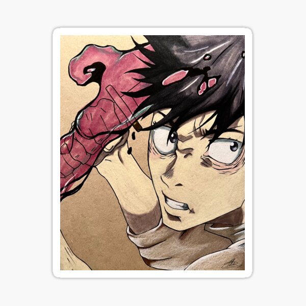 "Yuta and His Cursed Blade" Sticker for Sale by Art-Jmandra | Redbubble