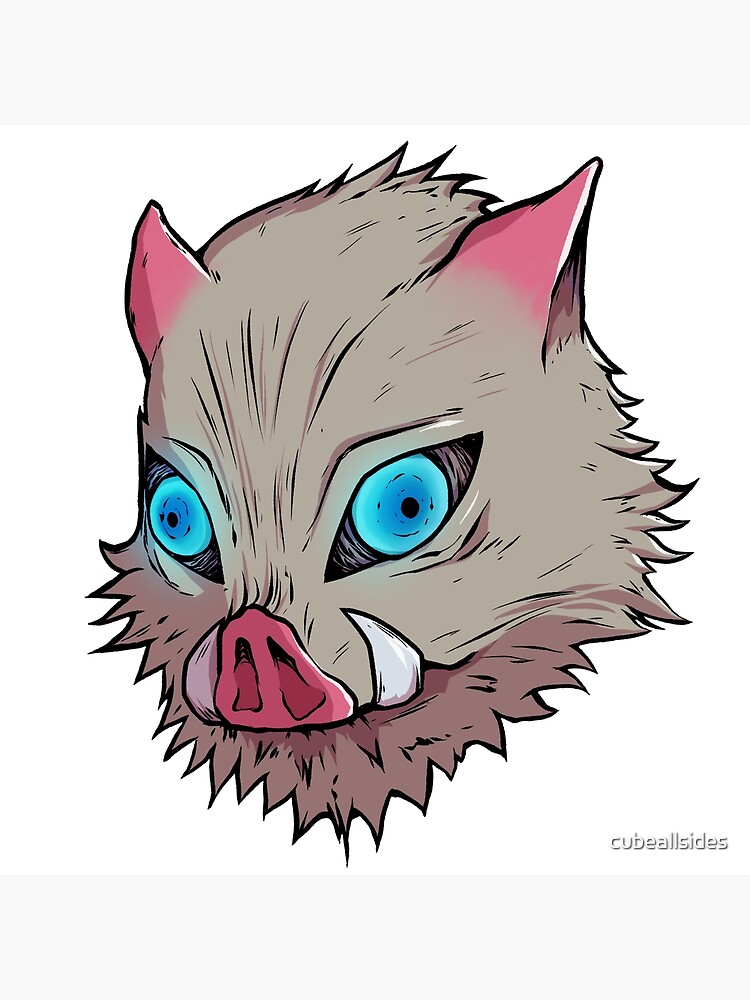 "Inosuke head - Demon slayer" Poster for Sale by cubeallsides | Redbubble