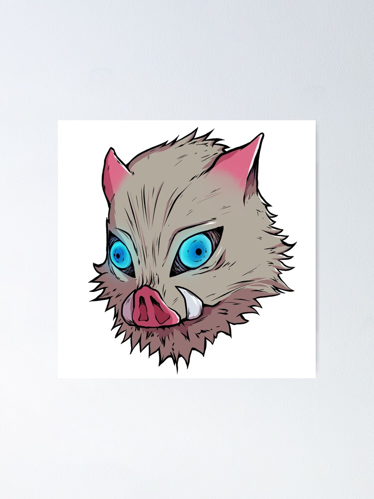 "Inosuke head - Demon slayer" Poster for Sale by cubeallsides | Redbubble