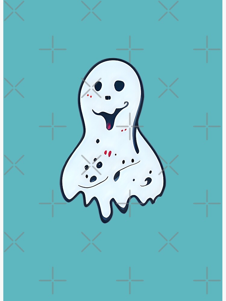 "Cute Smiling Ghost" Poster for Sale by The-Element | Redbubble