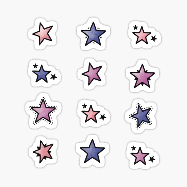"pink and purple star sticker pack" Sticker for Sale by maywinterfox ...