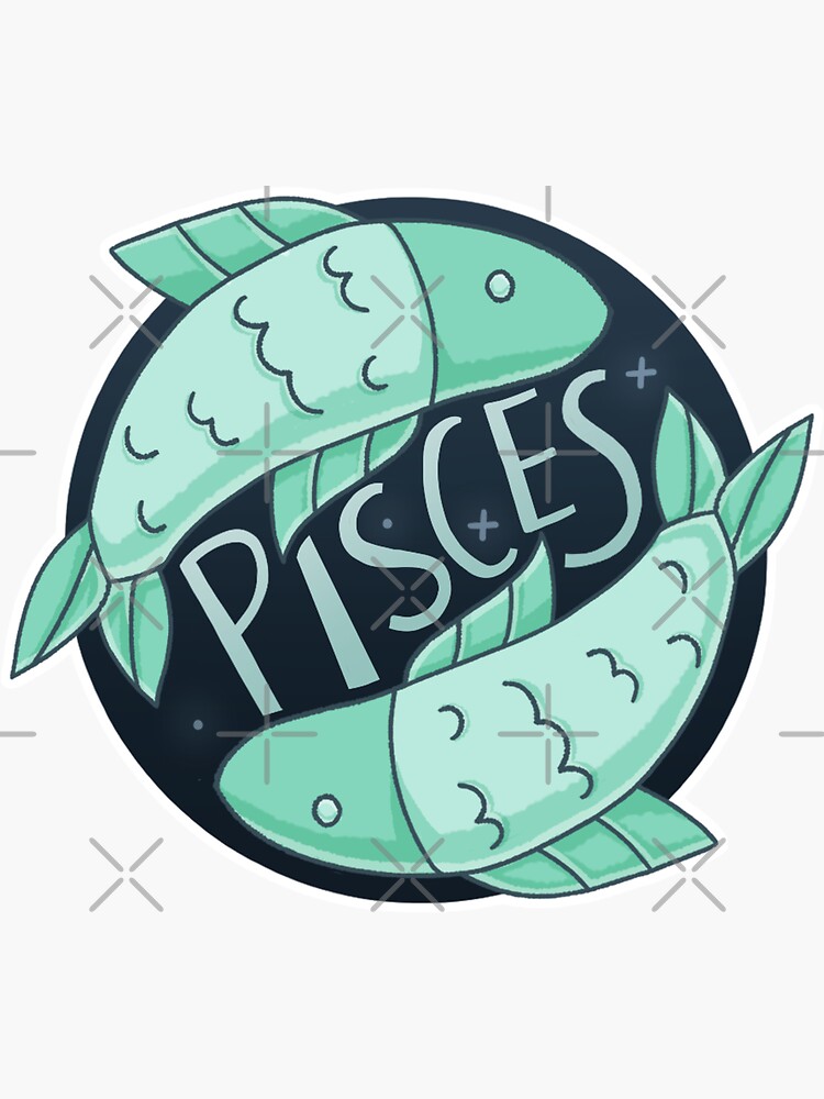 "Pisces" Sticker for Sale by Dullahermes | Redbubble