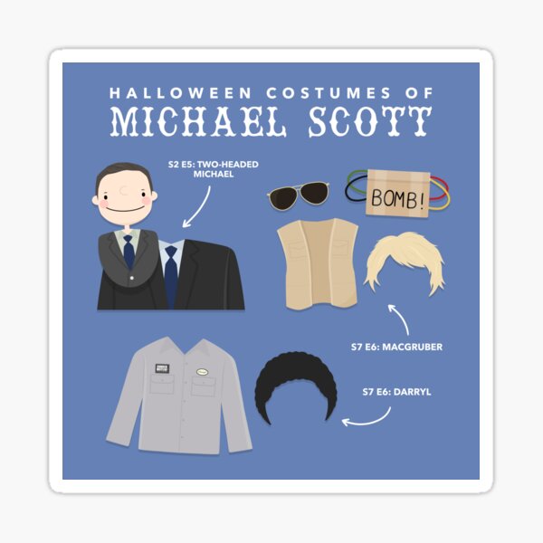 "The Office Michael Scott Halloween Costumes " Sticker for Sale by ...