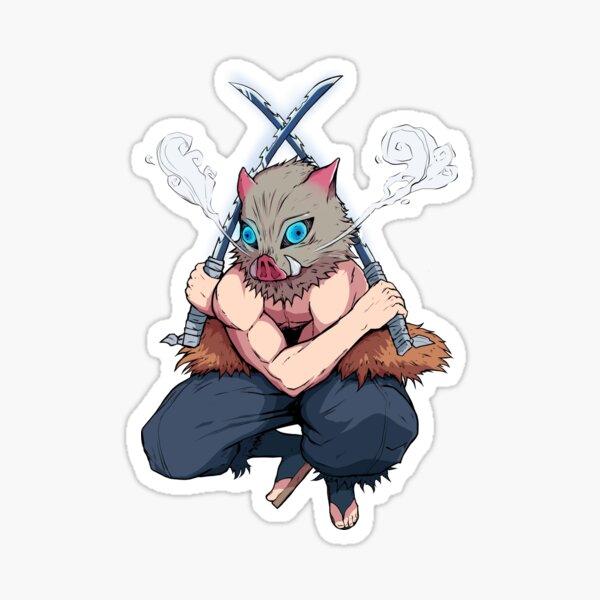 "Inosuke from Demon slayer" Sticker for Sale by cubeallsides | Redbubble