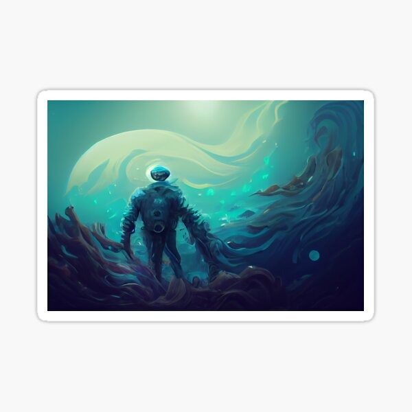 "Ocean Man #2" Sticker for Sale by Ultra129 | Redbubble