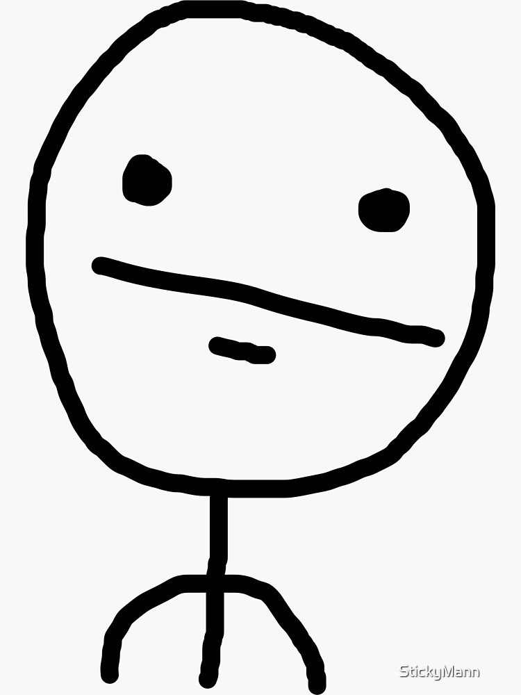 "Stickman face" Sticker for Sale by StickyMann | Redbubble