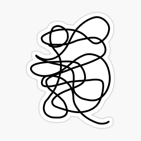 "Black lines design" Sticker for Sale by StickyMann | Redbubble