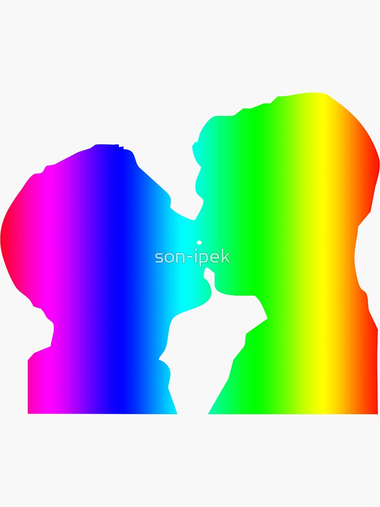 "LGBTQ+ MALE COUPLE" Sticker for Sale by son-ipek | Redbubble