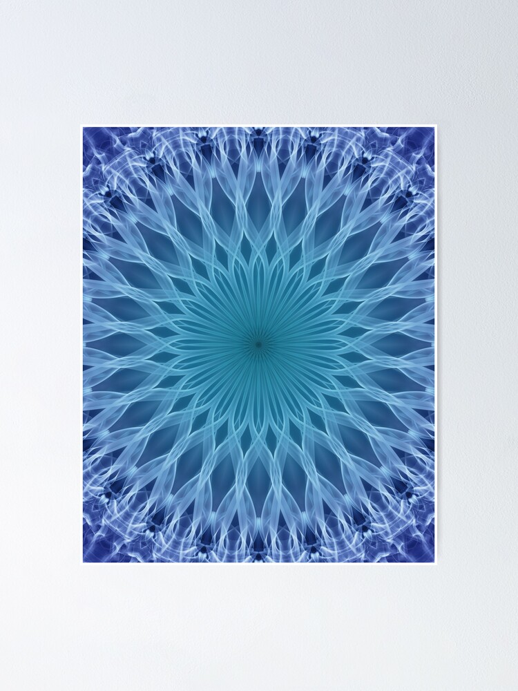 "Light blue mandala" Poster for Sale by JBlaminsky | Redbubble