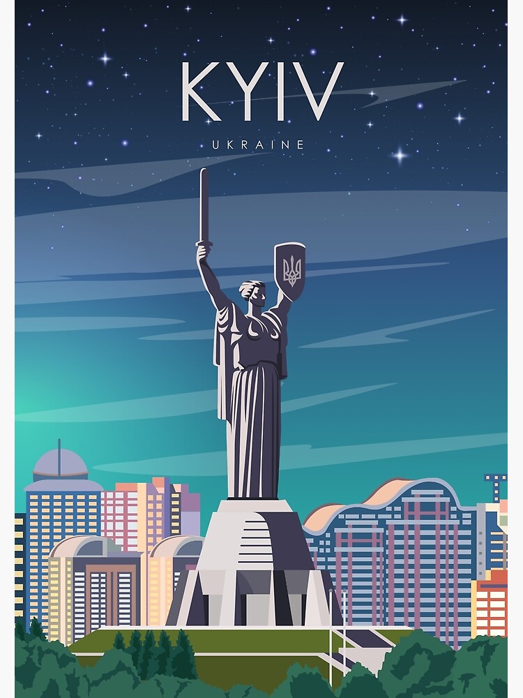 "Kyiv Kiev Ukraine Motherland Monument Vintage Minimal European City ...