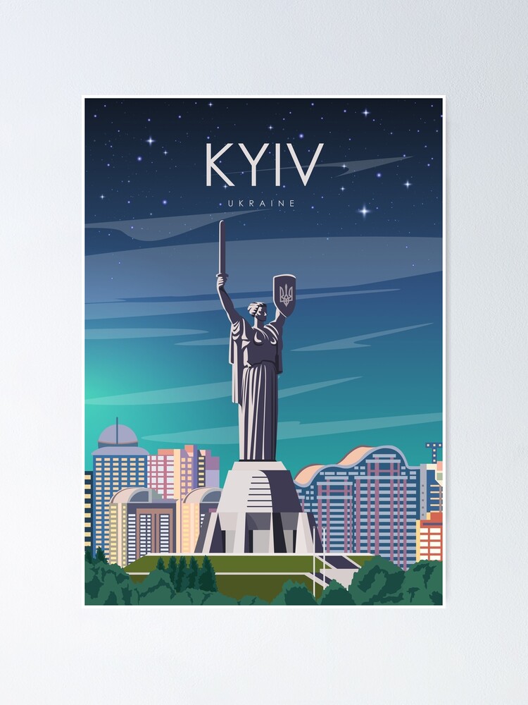 "Kyiv Kiev Ukraine Motherland Monument Vintage Minimal European City ...