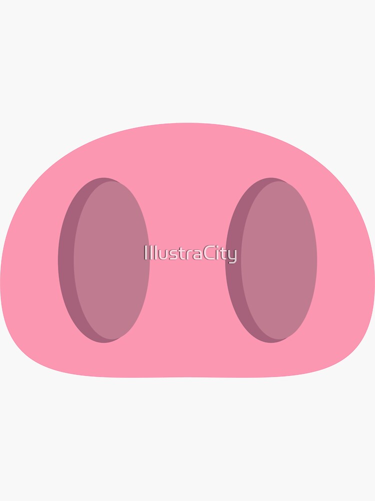 "Pig Nose" Sticker for Sale by IllustraCity | Redbubble