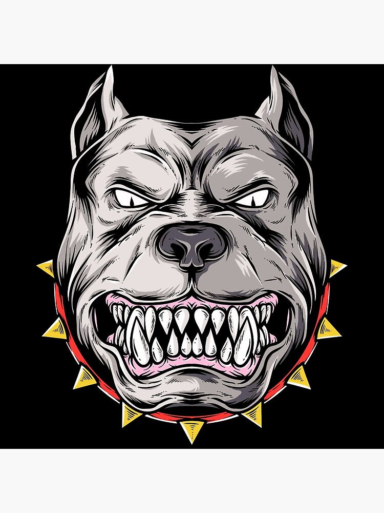 "Angry Pitbull" Poster for Sale by JedyGau | Redbubble