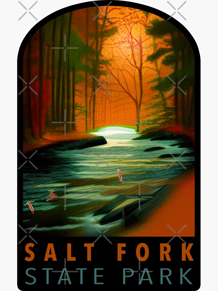"Salt Fork State Park Ohio" Sticker for Sale by CattlettArt | Redbubble