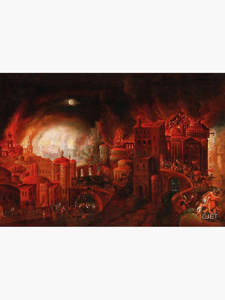 "The Fall of Troy | Flemish Art | 1650 Renaissance Greek Mythology ...