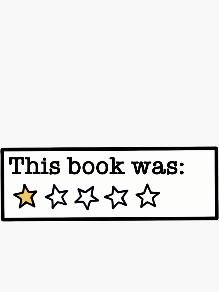 "Book review - one star" Sticker for Sale by saraholikova | Redbubble