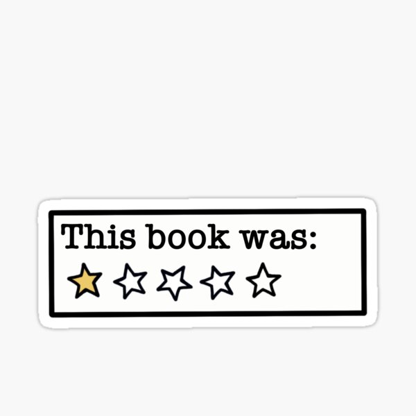 "Book review - one star" Sticker for Sale by saraholikova | Redbubble
