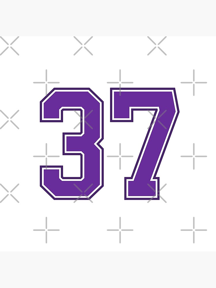 "Purple Number 37 lucky sports jersey thirty seven" Poster for Sale by ...