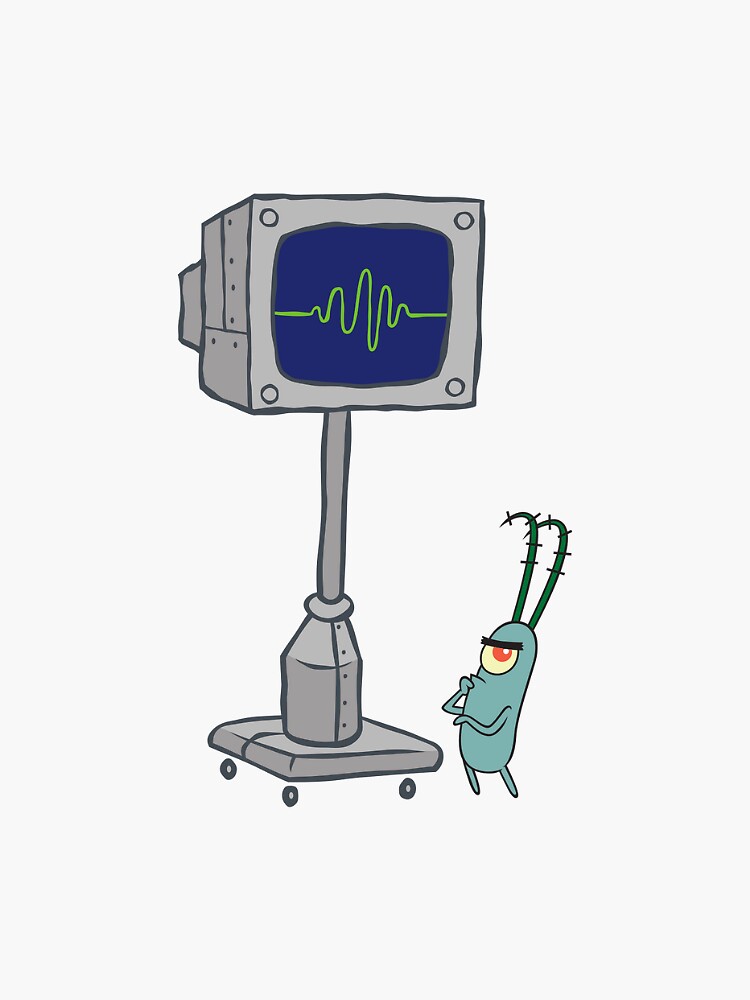 "dream team - plankton and karen" Sticker for Sale by jwaldo | Redbubble