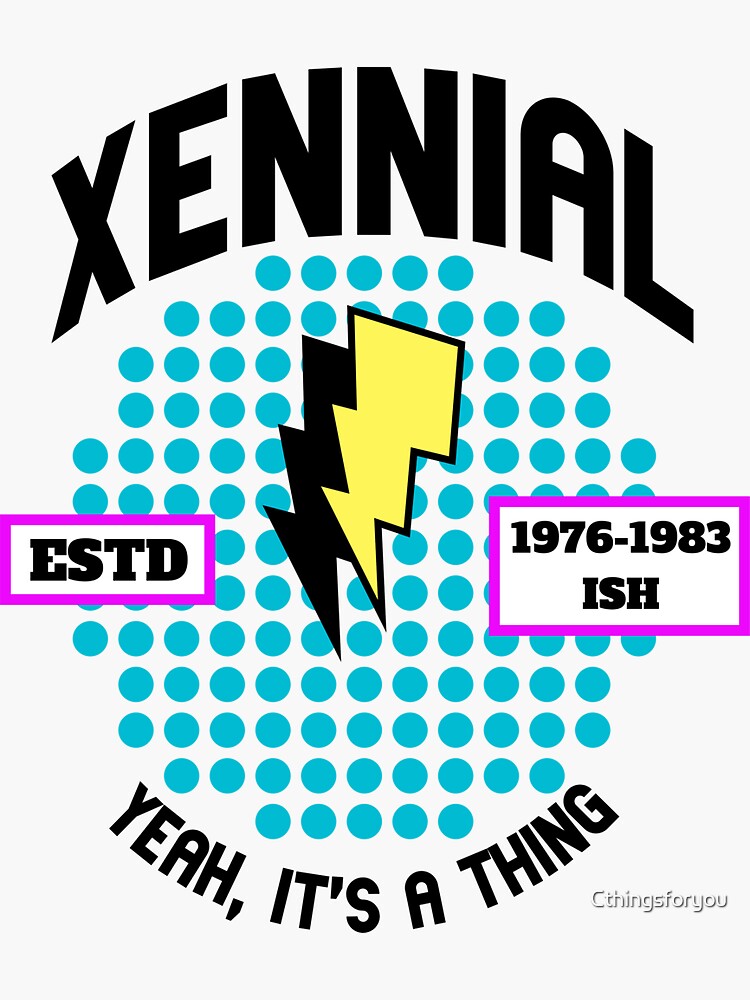 "Xennial Lightning " Sticker for Sale by Cthingsforyou | Redbubble
