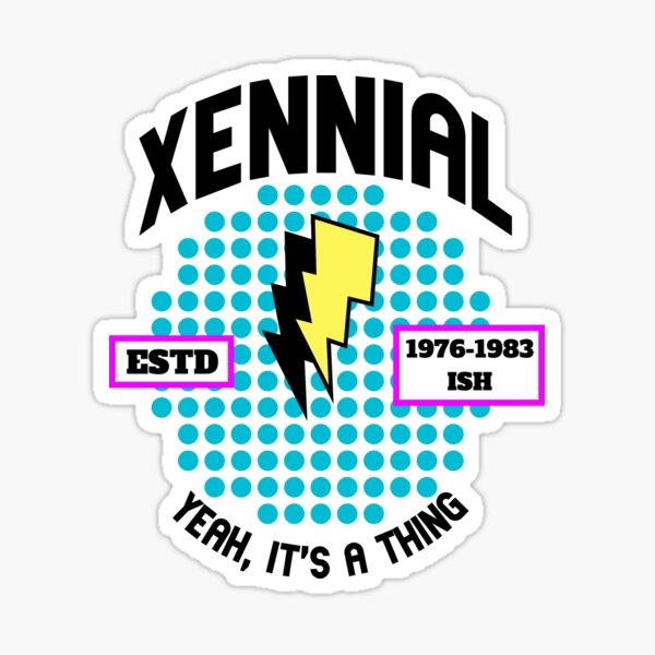 "Xennial Lightning " Sticker for Sale by Cthingsforyou | Redbubble