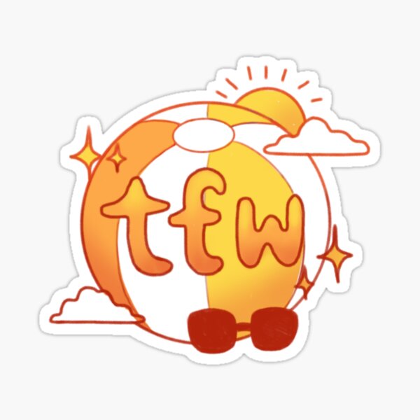 "TFW That Feeling When Summery Beach Theme " Sticker for Sale by ...