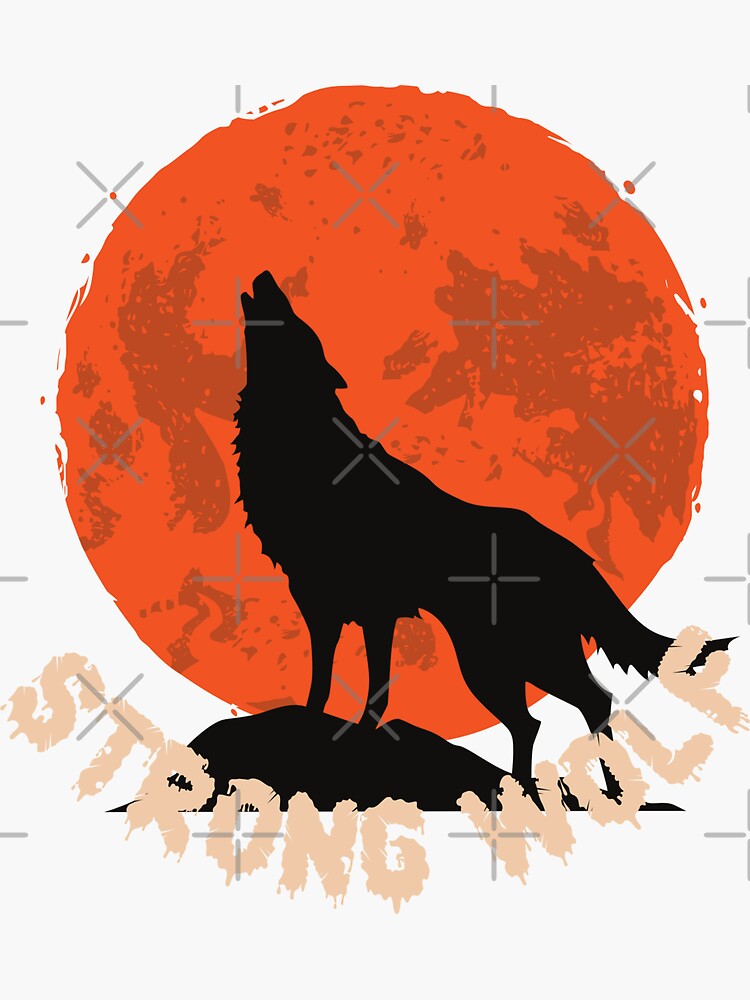 "Strong Wolf" Sticker for Sale by CorneliusDesign | Redbubble