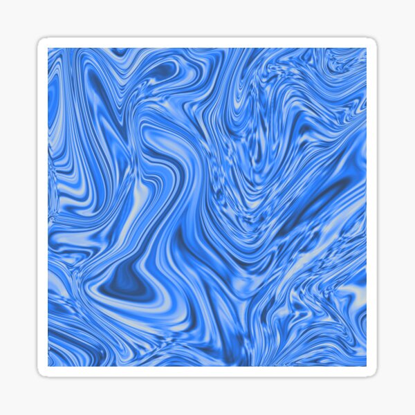 "Cool Blue | Trippy Liquid Art | Trippy Art | Stoked Up Art" Sticker ...