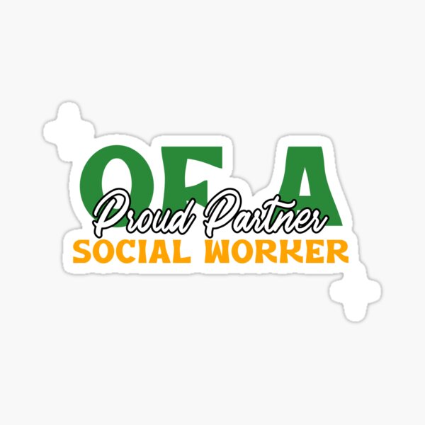 "Proud Partner of a Social Worker" Sticker for Sale by SocialWorkGift ...