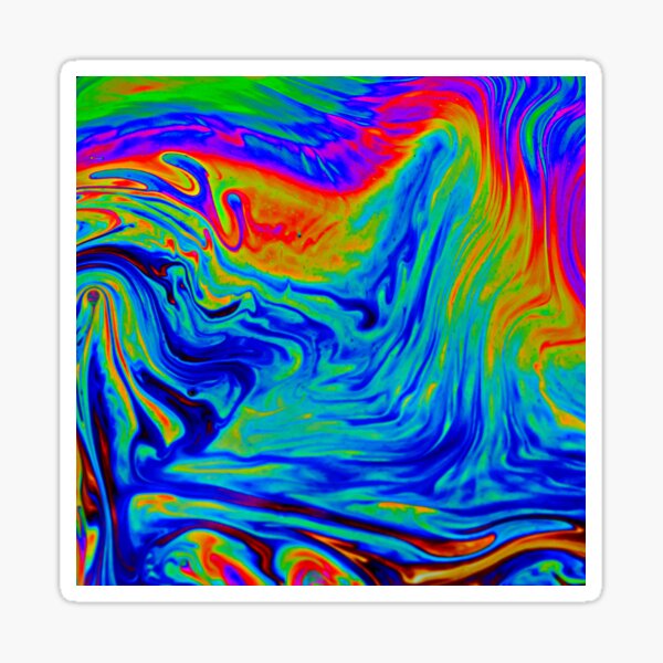 "Heat Waves | Trippy Liquid Art | Trippy Art | Stoked Up Art" Sticker ...