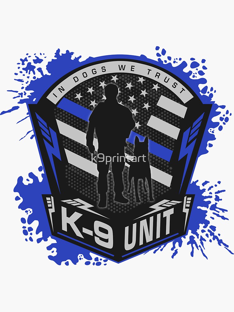 "K9 Unit" Sticker for Sale by k9printart | Redbubble