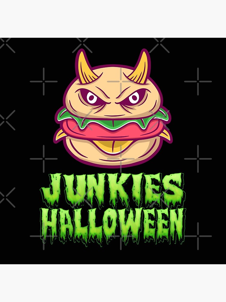 "Funny Skull Burger Monster Halloween Fast Food, Junkies Halloween ...