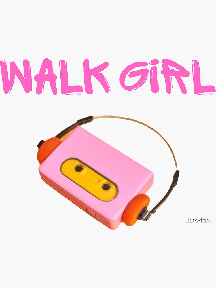 "walk girl - walkman" Sticker for Sale by Jero-fan | Redbubble