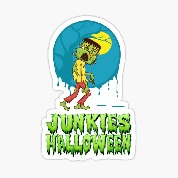 "Funny Halloween Zombie Cartoon, Halloween Fast Food, Junkies Halloween ...
