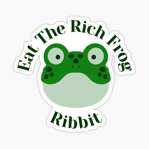 "Eat the rich frog " Sticker for Sale by OneShop10 | Redbubble