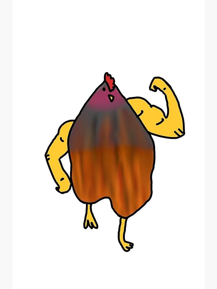 "Muscle Chicken" Poster for Sale by DrkShp | Redbubble