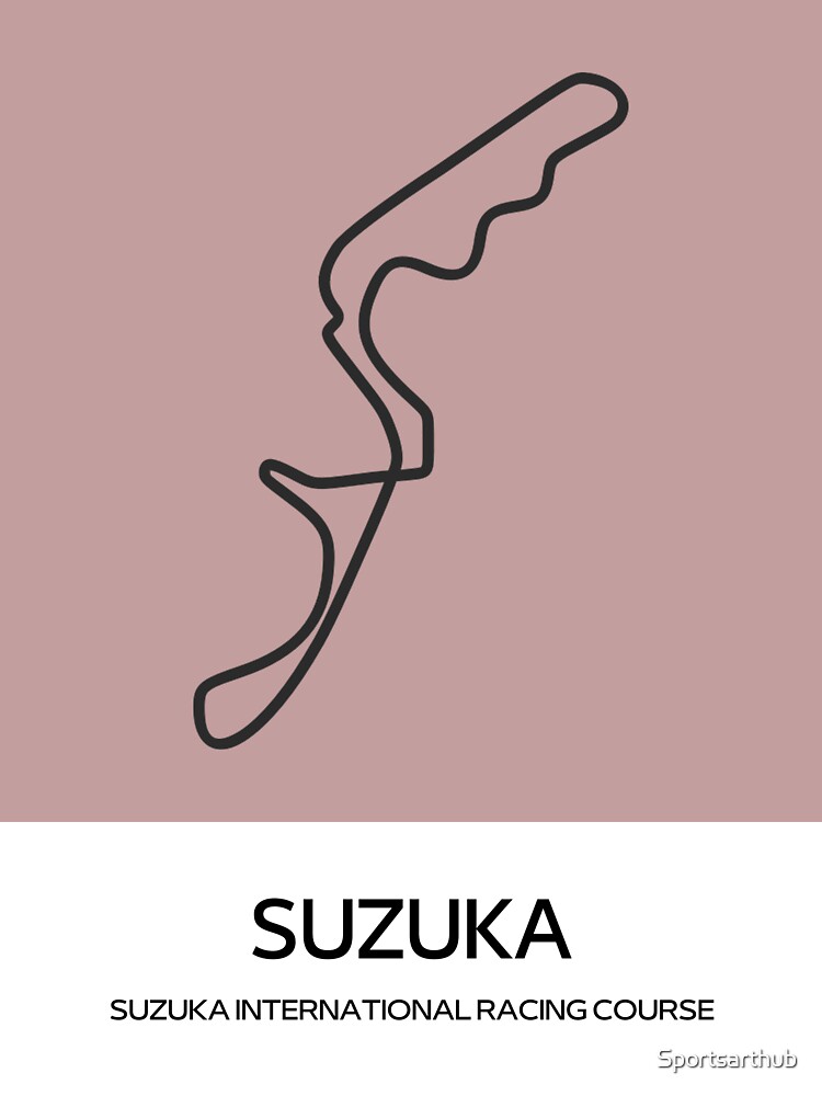 "Suzuka racing course" Sticker for Sale by Sportsarthub | Redbubble