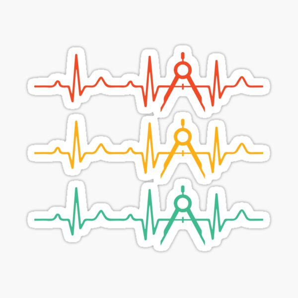 "Architect Retro Compass Heartbeat Ekg Heart Rate: Architecture Gift ...