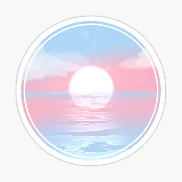 "Pride Sky - Trans flag (circle) " Sticker for Sale by wejustouthere ...