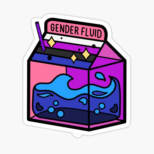 "Gender 'Fluid' Juice Box" Sticker for Sale by zegzula | Redbubble