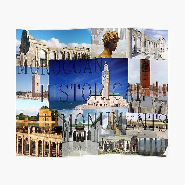 "Moroccan Historical Monuments" Poster for Sale by MysticalDes | Redbubble