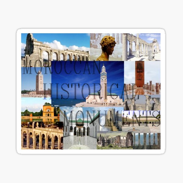 "Moroccan Historical Monuments" Sticker for Sale by MysticalDes | Redbubble