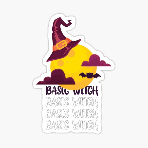 "Basic witch" Sticker for Sale by Flowertine | Redbubble