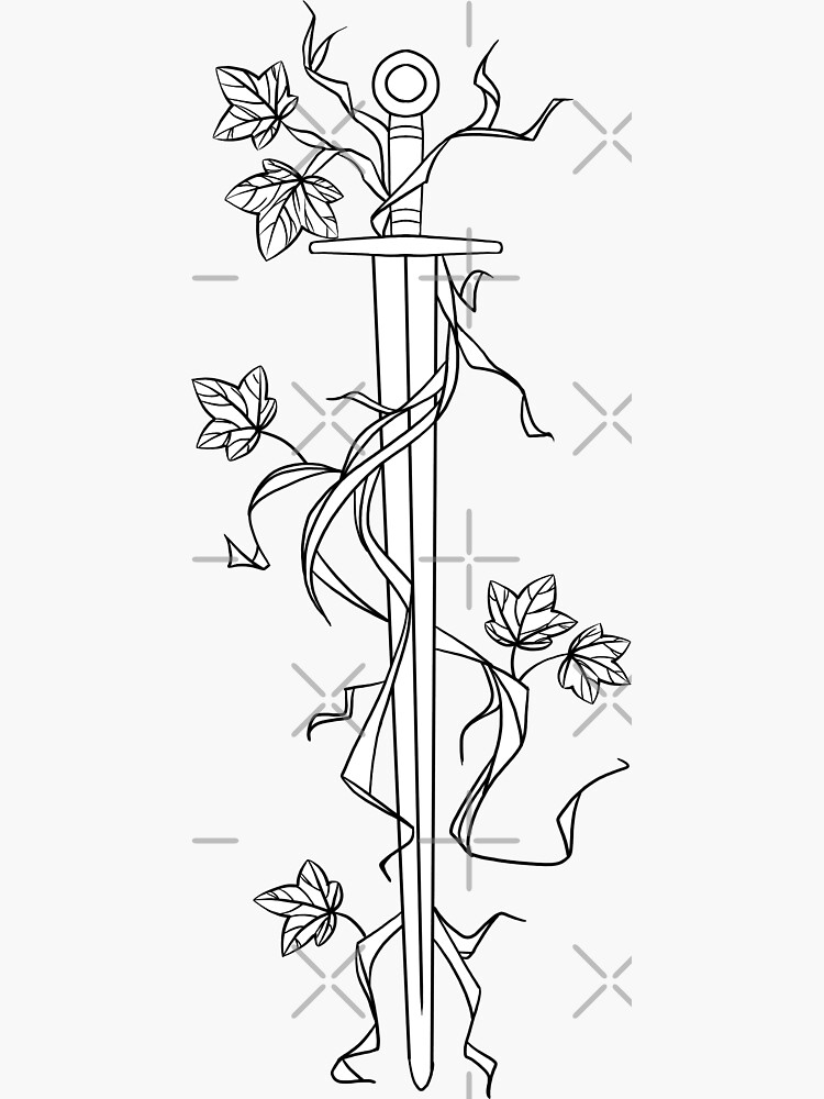 "Ivy Sword" Sticker for Sale by Arirain | Redbubble